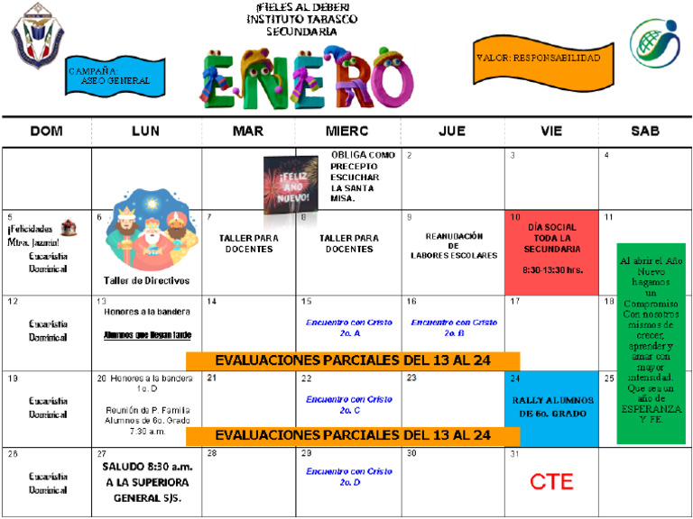 Calendario de Enero | PDF