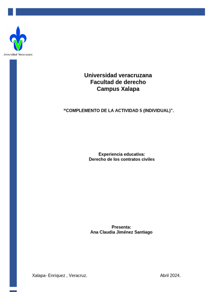 Ana Claudia - Complemento - de - La - Actividad - 5 | PDF | Consentimiento | Ley común