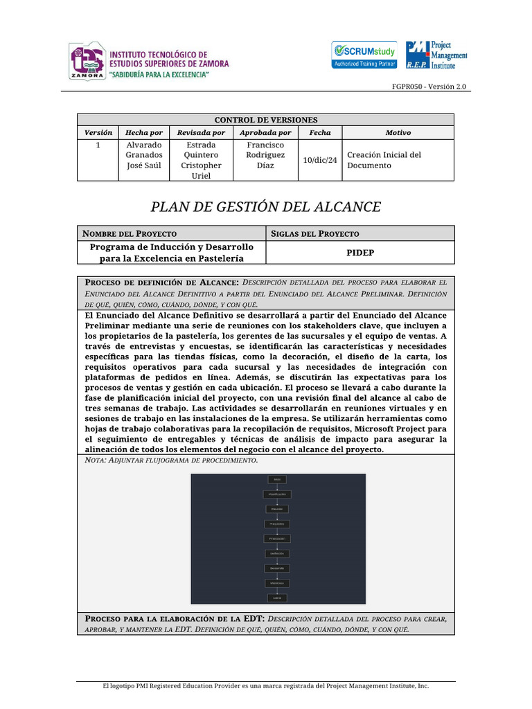 4 - FGPR - Plan - 06 - Plan de Gestión Del Alcance | PDF | Gestión de ...