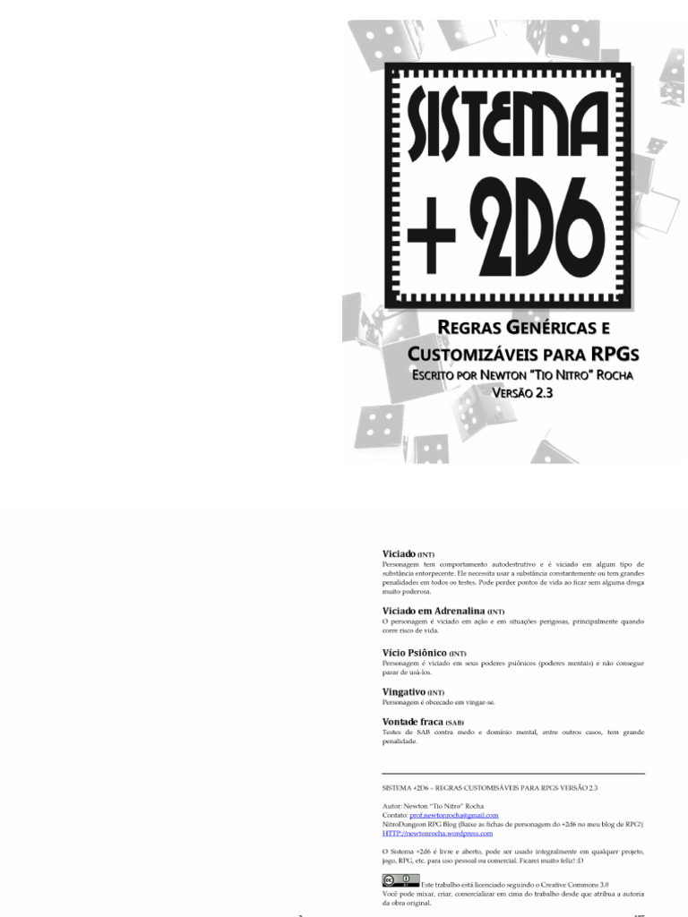 +2d6-Sistema-Imprimível Versão Folheto | PDF