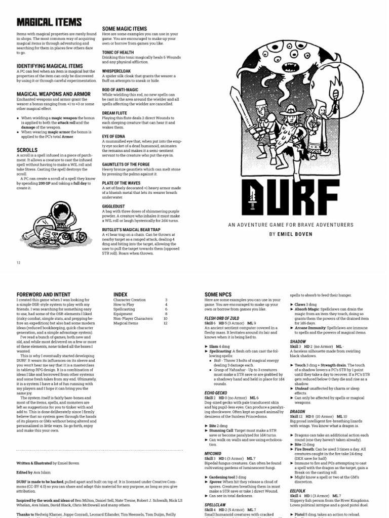 DURF Printable | PDF