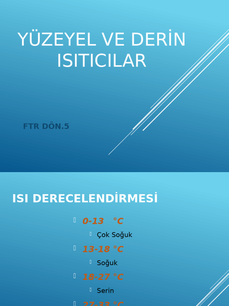 8) Yüzeyel Ve Derin Isıtıcılar | PDF