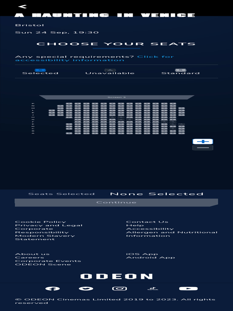 Odeon Bristol Seat Picker Guide | PDF