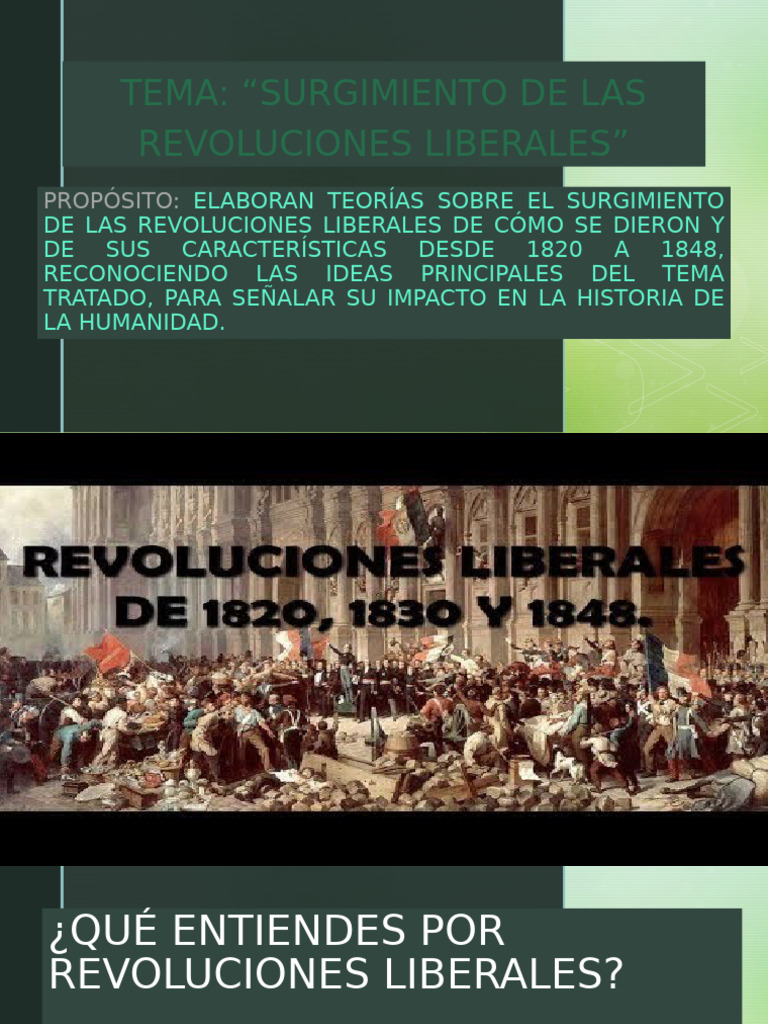 Revoluciones Liberales: 1820-1848 | PDF | Liberalismo | Nacionalismo