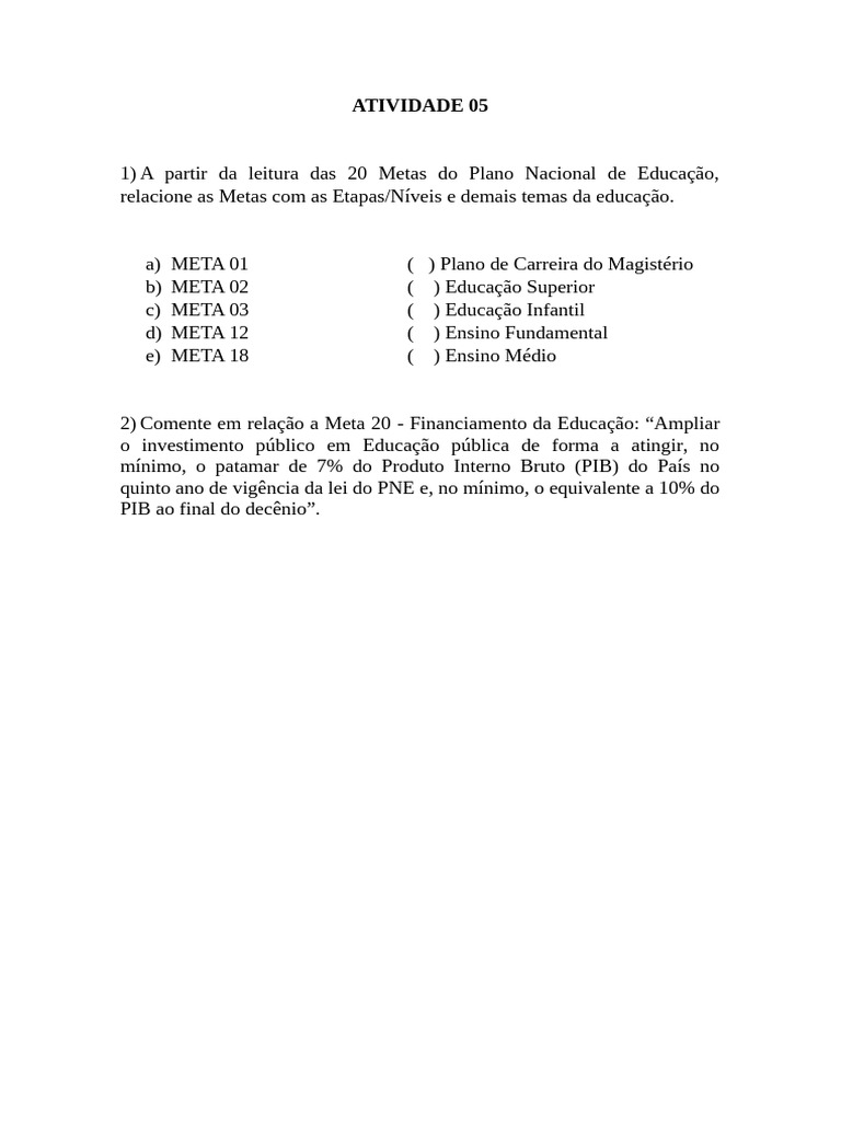 Atividade 05 | PDF
