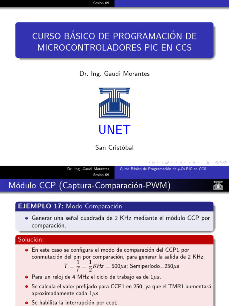 Programación del Módulo CCP en PIC | PDF | Ingeniería Informática ...