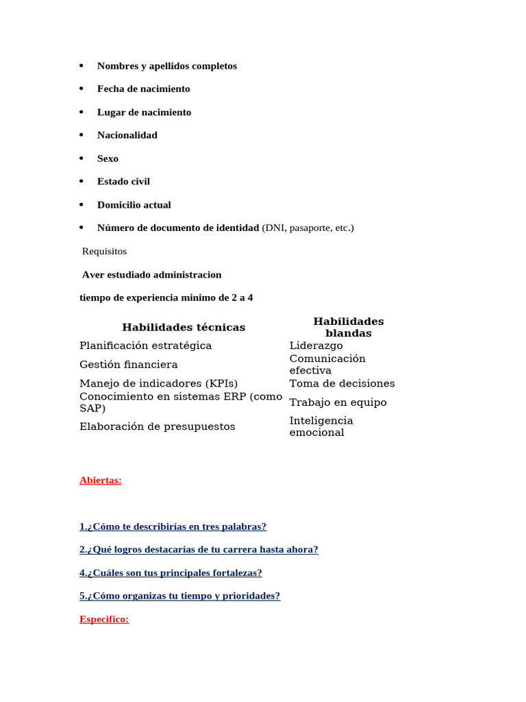 Nombres y Apellidos Completos y Datos Personales | PDF