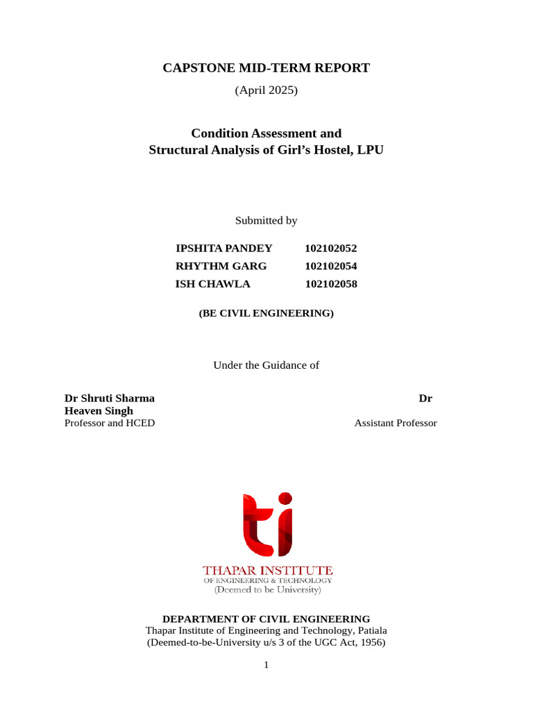 Capstone Mid-Term Report | PDF | Nondestructive Testing | Applied And ...