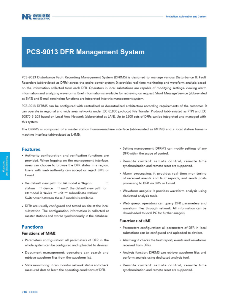 PCS-9013 DFR Management System Overview | PDF | File Transfer Protocol ...