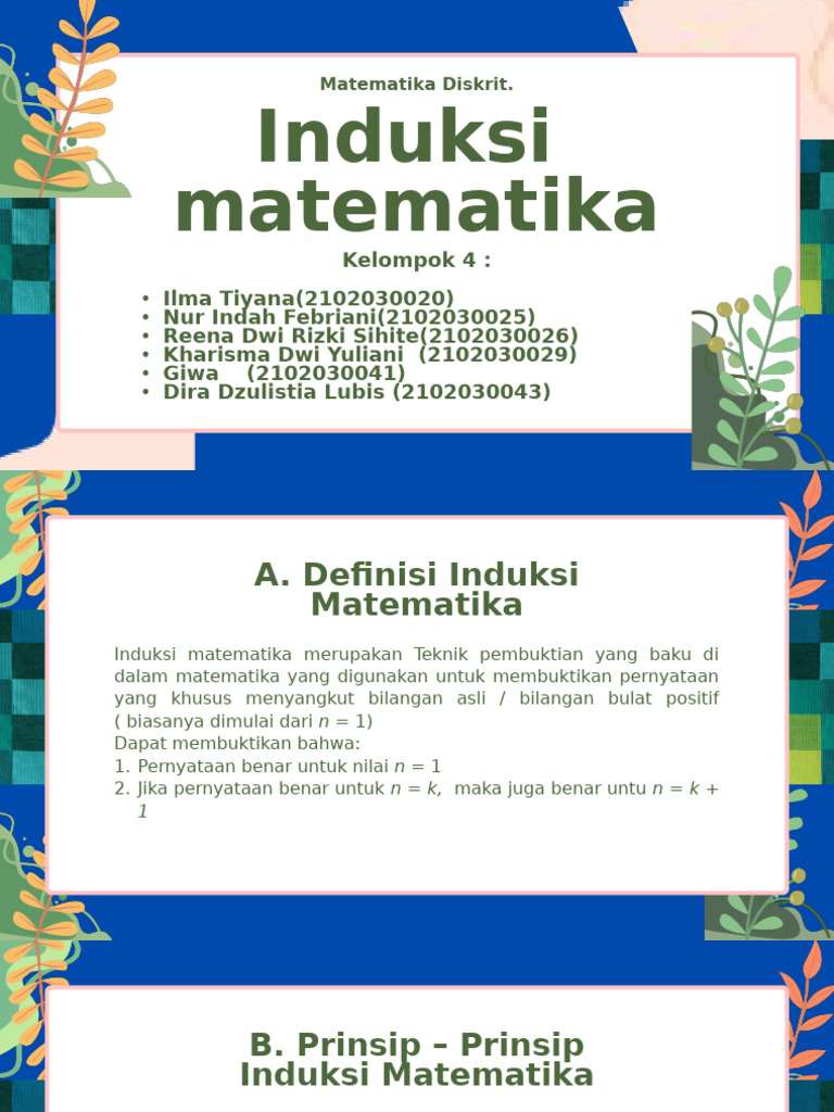 Induksi Matematika Klompok 4 Diskrit | PDF