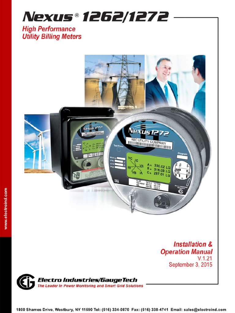 Nexus 1262/1272 Meter Manual | PDF | Calibration | Smart Grid