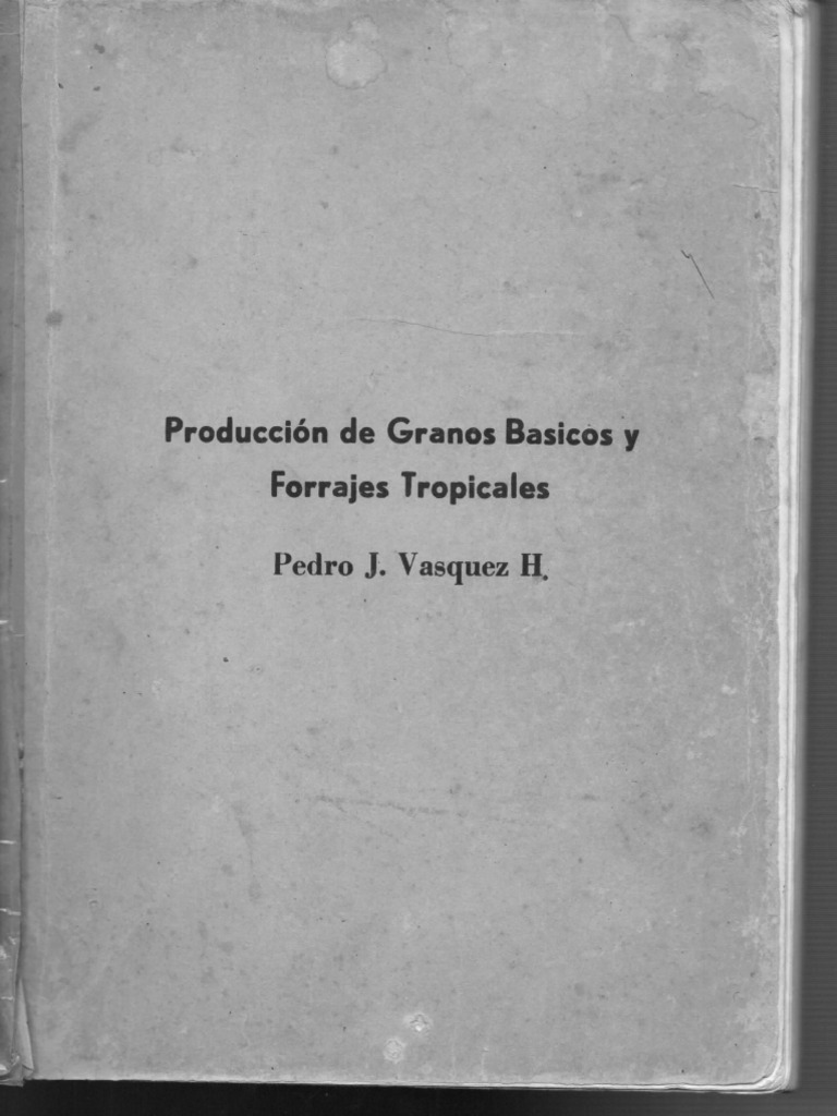Texto Producción de Granos Básico y Forrajes Tropicales | PDF