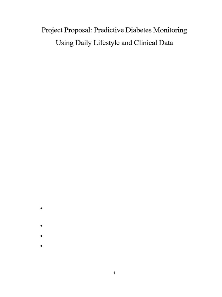 Predictive Diabetes Monitoring System | PDF | Diabetes | Medical Diagnosis