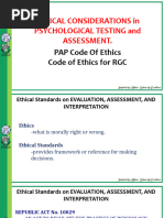 Summary PAP Code of Ethics 2022 | PDF