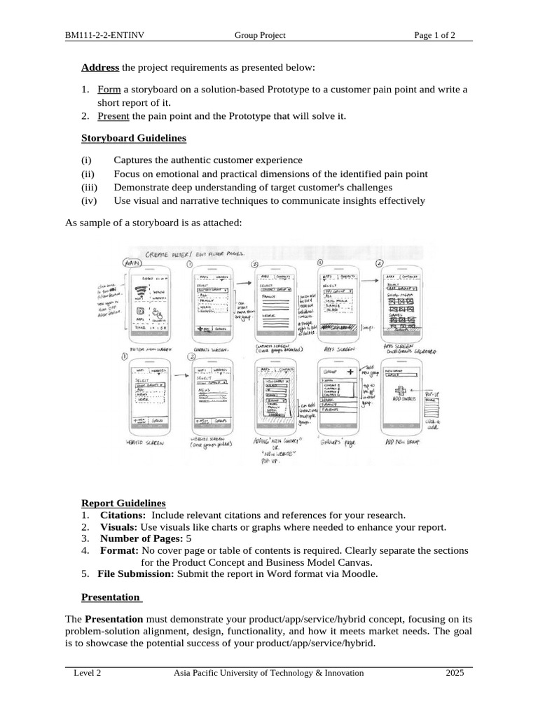 Prototype Storyboard and Presentation Guide | PDF | Narrative | Prototype