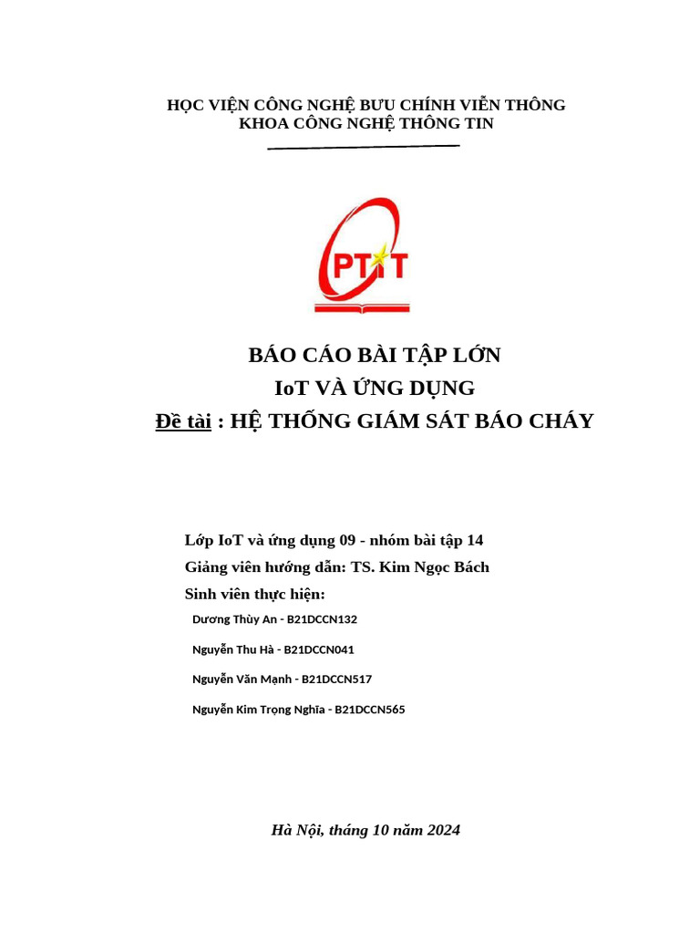 Báo Cáo BTL IoT Fixed | PDF