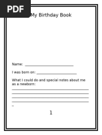 Bday Book Template | PDF