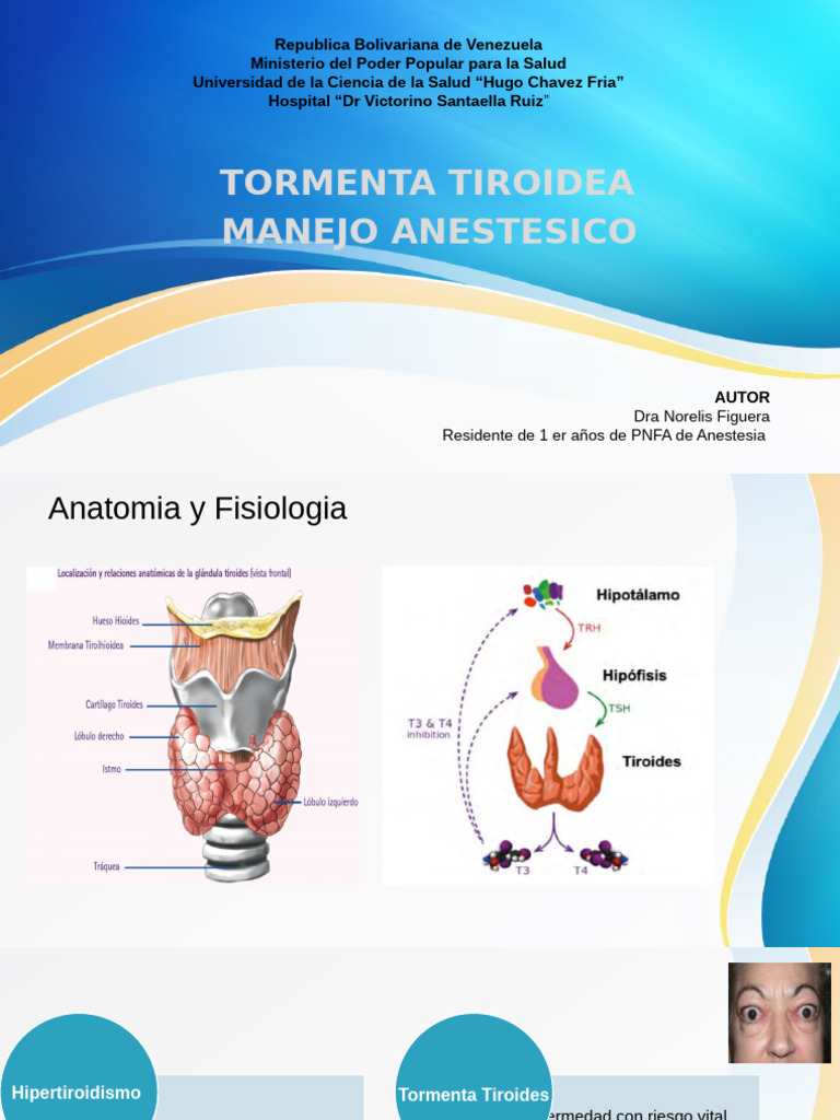 Manejo Anestésico en Tormenta Hipotiroidea | PDF | Hipertiroidismo ...