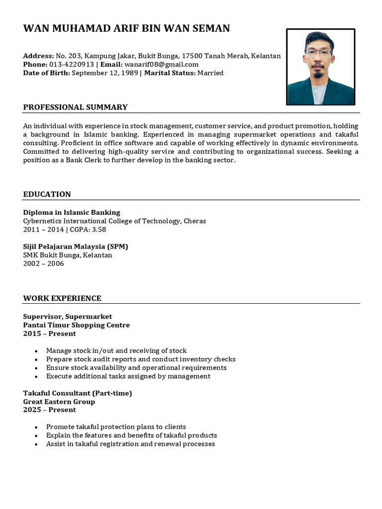 Bi - Wan Muhamad Arif Bin Wan Sema1 | PDF