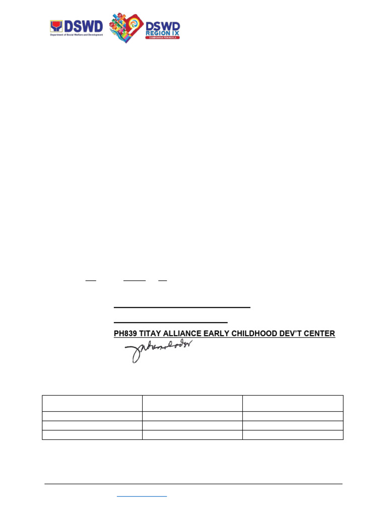 B8.DSWD SB GF 056 Declaration of Commitment | PDF