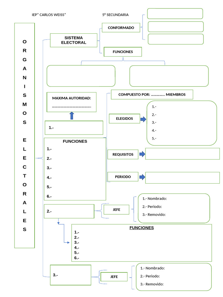 5° Sec ESQUEMA DEL ORGANISMOS ELECTORALES | PDF
