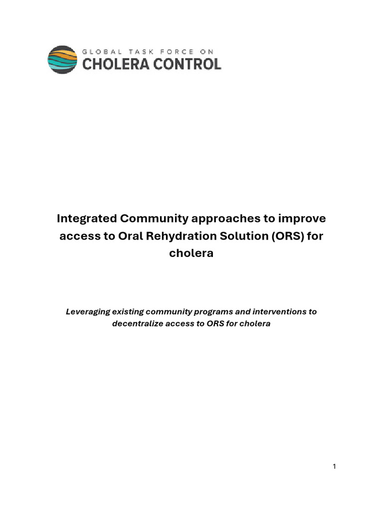 GTFCC Integrated Community Approaches To Improve Access To ORS | PDF ...