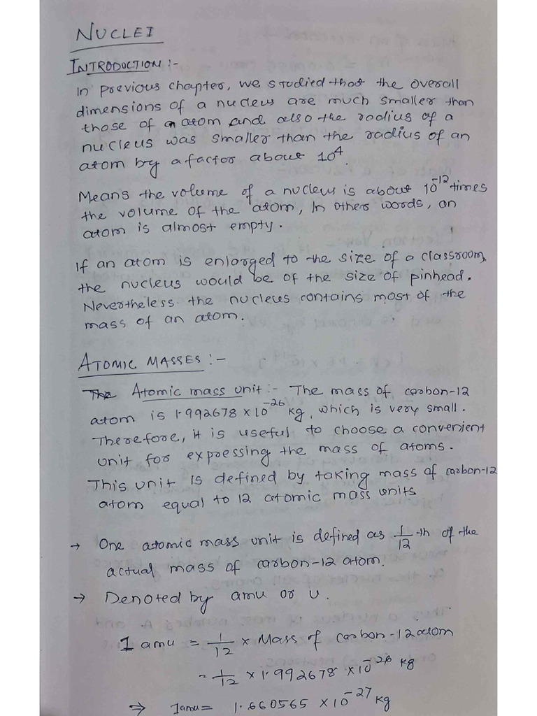 Chapter 13, Nuclei | PDF