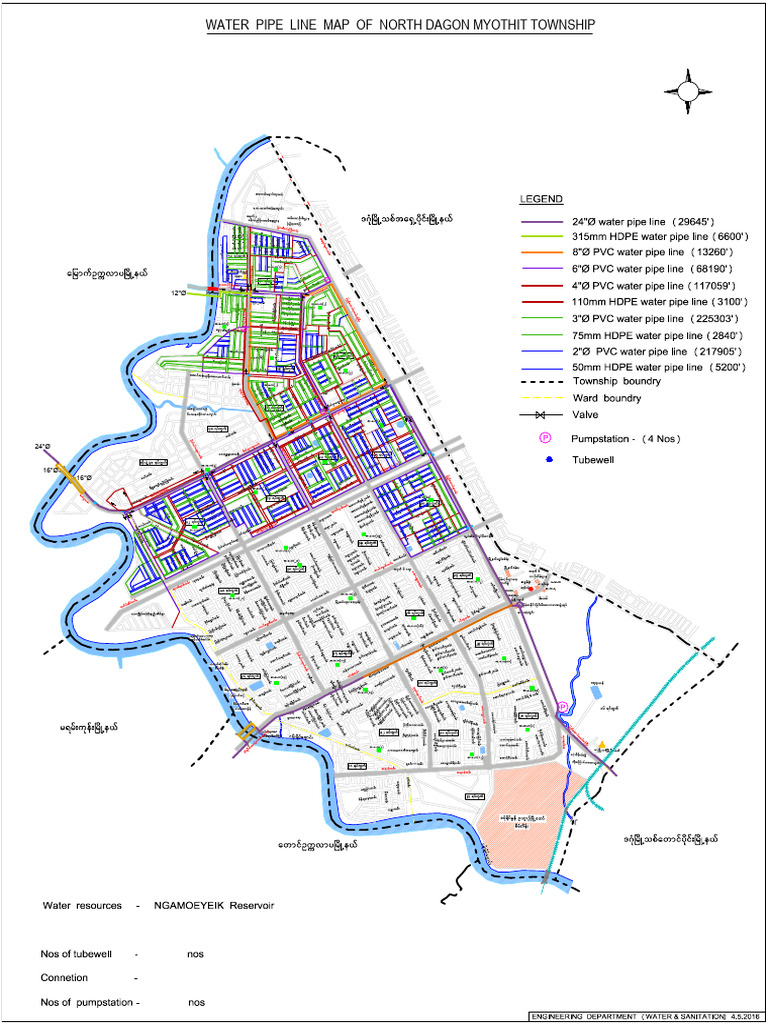 North Dagon Water Pipeline Map | PDF