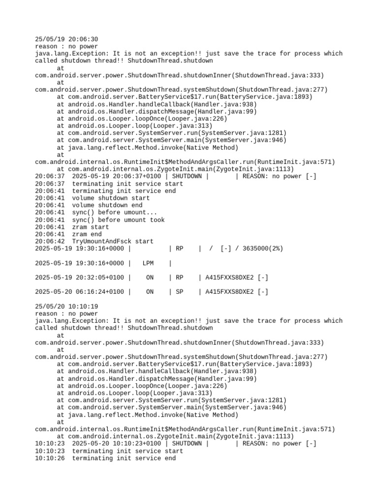 Power Off Reset Reason Backup | PDF | Java Platform | Operating System Technology