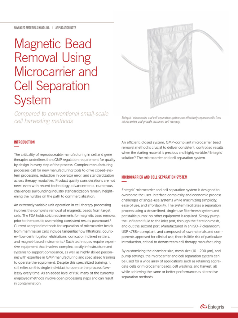 Appnote Magnetic Bead Removal Using Microcarrier Cell Separation 12463 ...