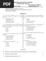 CBSE Class XI Computer Science Model Paper | PDF