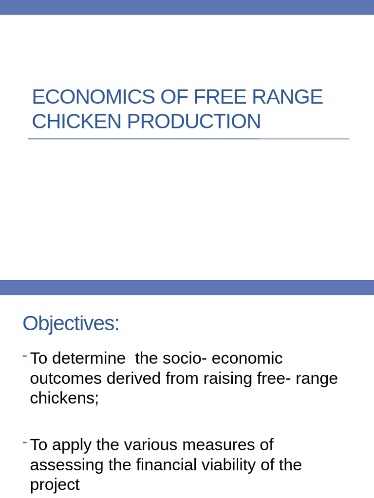 Economics of Free Range Chicken Production | PDF | Net Present Value ...