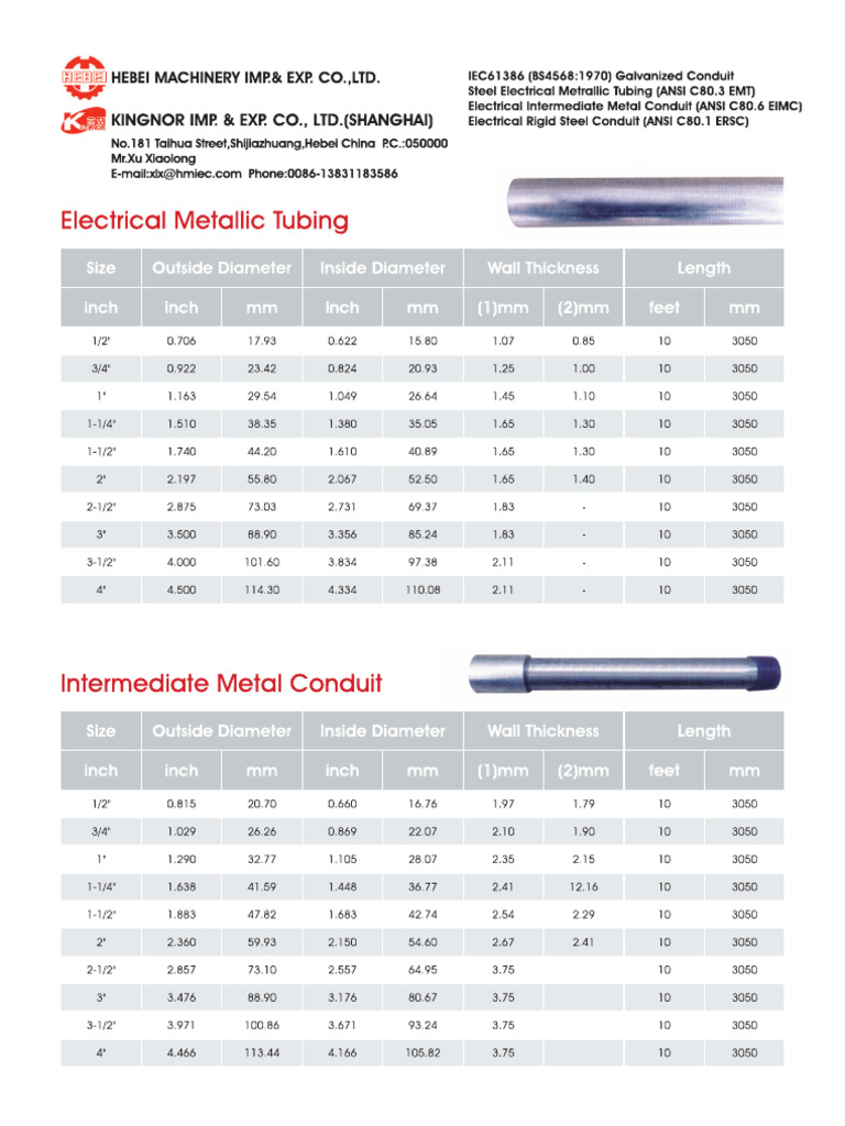 Steel Conduits Pipe - Catalog | PDF