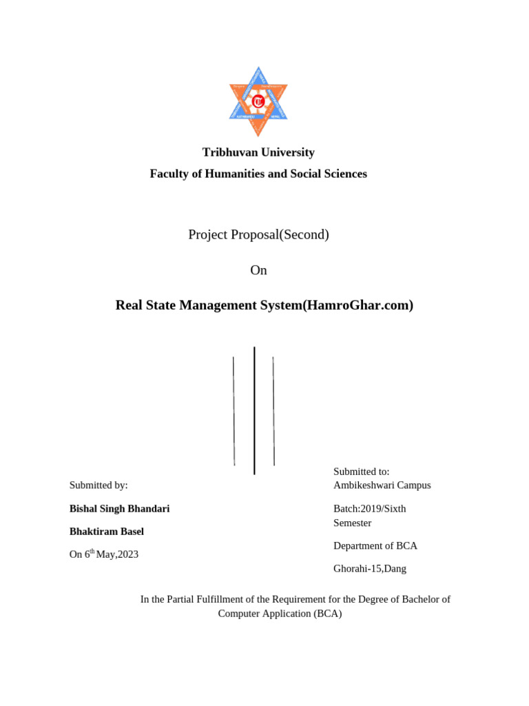 Proposal Front Page | PDF