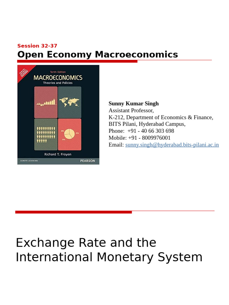 Ch14&15-Open Economy - Session 32-37 - 2023-24 | PDF | Exchange Rate ...