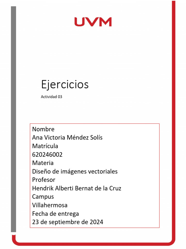 A3 Ejercicios Imagenes Vectoriales | PDF