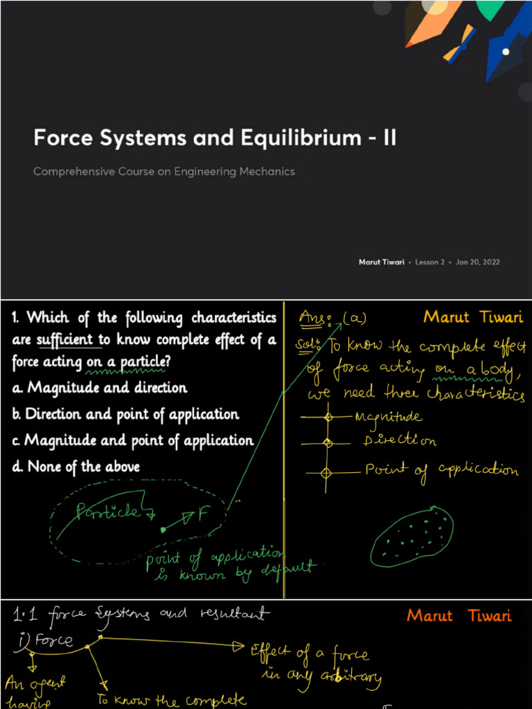 Force - Systems - and - Equilibrium | PDF