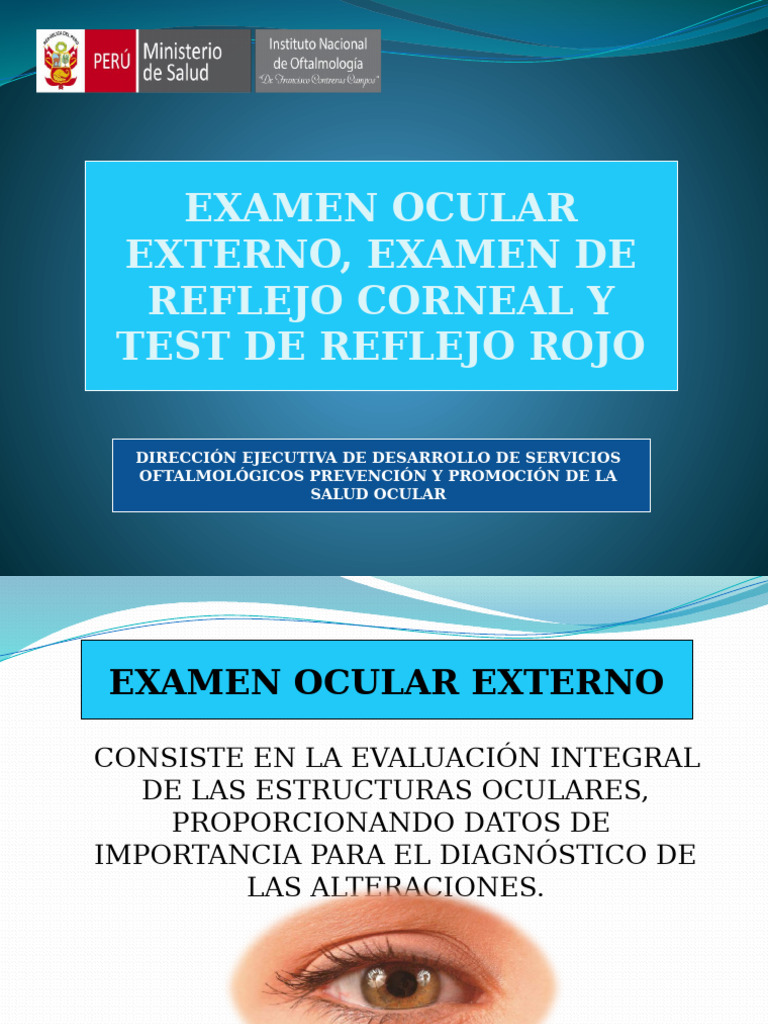 Examen de Reflejo Rojo Ocular | PDF | Ojo | Órganos sensoriales
