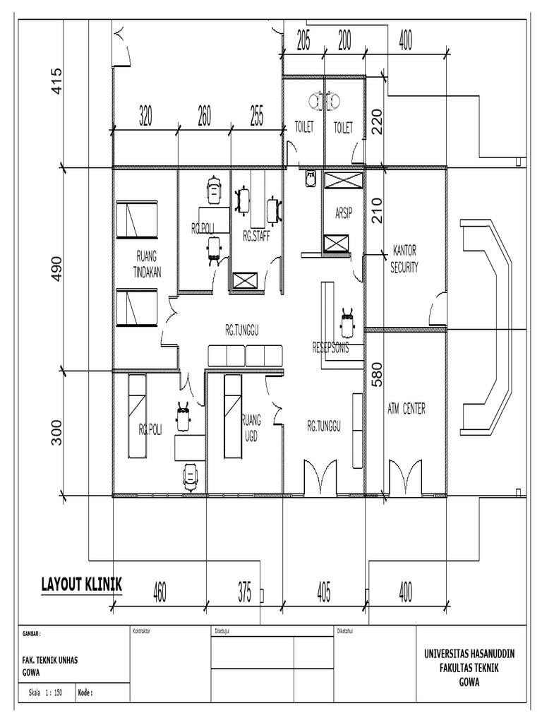 Layout Klinik Fakultas Teknik UNHAS | PDF