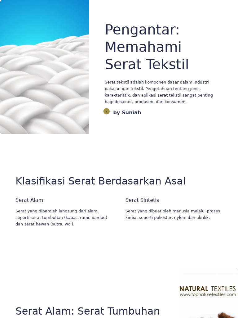 Memahami Serat Tekstil | PDF