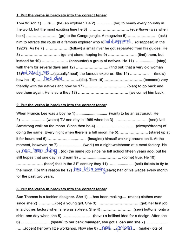 Mixed Tenses Multiple 2 | PDF