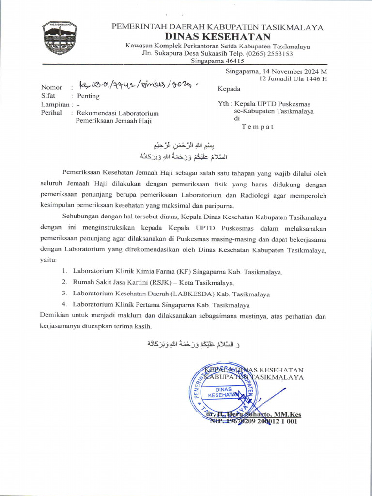 Rekomendasi Lab 1446 H OK | PDF