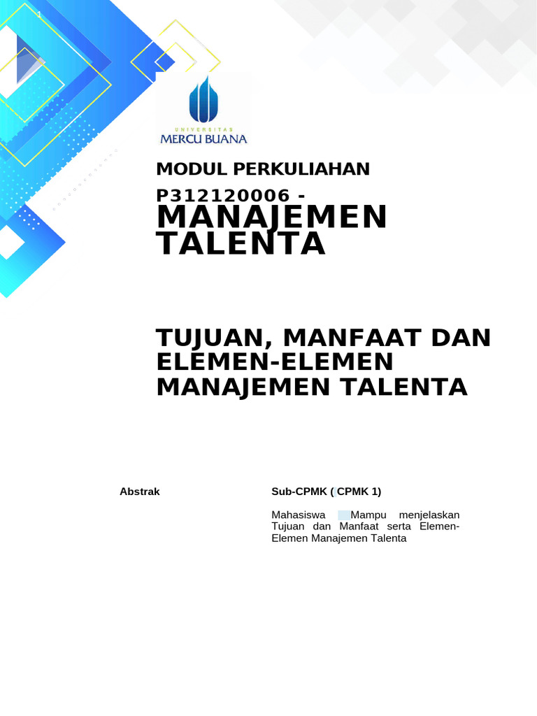Modul 2 Harefan Arief - Tujuan, Manfaat Dan Elemen-Elemen | PDF