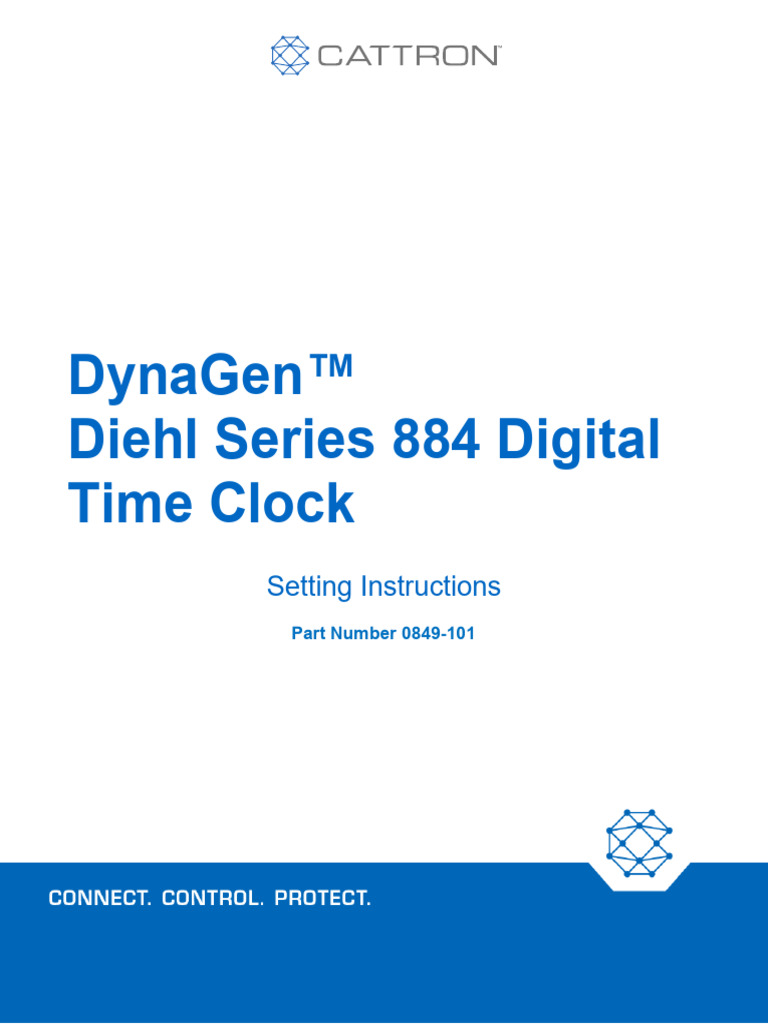 Diehl 884 Digital Timer Instructions | PDF