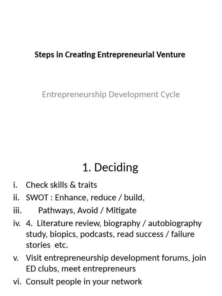 5 Steps in the Entrepreneurial Process | PDF