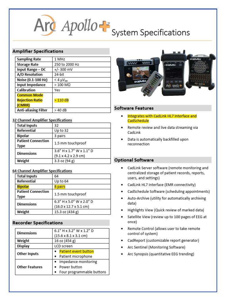 Specification Sheet Apollo | PDF | Usb | Amplifier