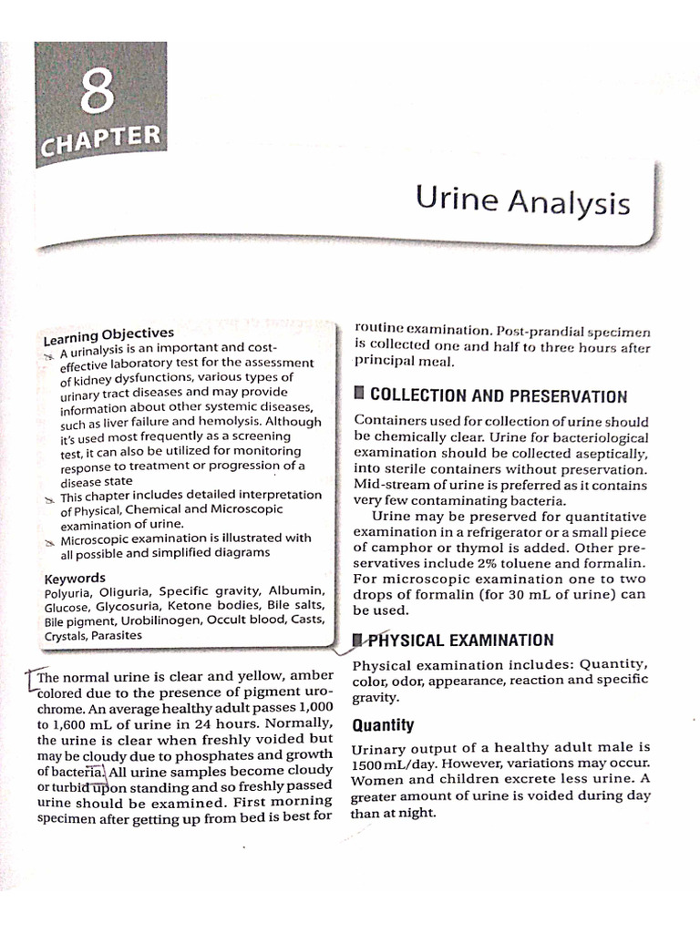 Urine Analysis, DMLT 2nd Paper | PDF