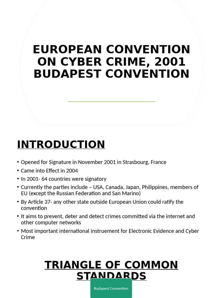 Budapest Convention on Cybercrime Overview | PDF | Domain Name | Cybercrime