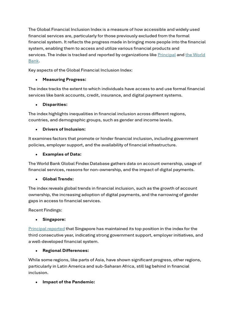 The Financial Inclusion Global | PDF