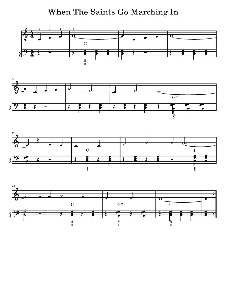 When The Saints Go Marching in | PDF